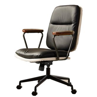 Generic Hochlehnender Schreibtischstuhl,Homeoffice-Stuhl aus PU-Leder,gepolsterter ergonomischer Computer-Gaming-Arbeitsstuhl Armlehnen,drehbar,rollbar,Wippfu