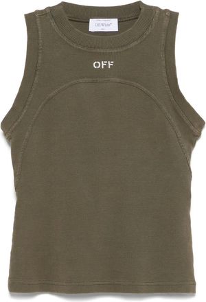 Off-white d&eacute;bardeur nervur&eacute; - Vert