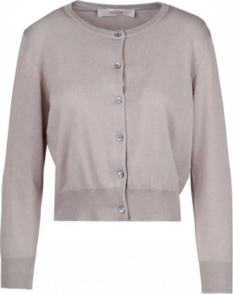 Jucca Femme, Pulls, Beige, Taille: 36 FR Cardigan cropped en coton