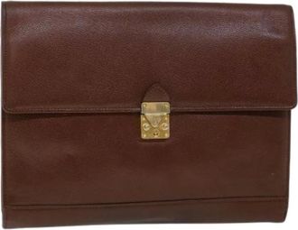 Saint Laurent unisex, Pre-owned, Brun, Taille: ONE Size Pochette en cuir Pre-owned