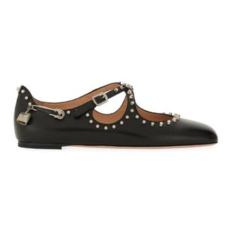 Bally Schwarze Lederballerinas mit Nieten - - Shoes - Damen - Schwarzk - 37 EU