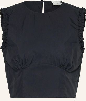 Claudie Pierlot Claudie Pierlot Cropped-Top Mit R&uuml;schen blau