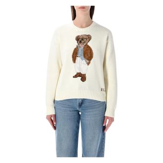 Polo Ralph Lauren Femme, Pulls, Blanc, Taille: 40 FR Knit Bear Jumper