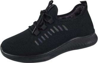 Hemoton Chaussures de Sport Femme Respirantes Mesh pour Marche et Randonn&eacute;e Confortables Semelle Flexible Antid&eacute;rapante Noir