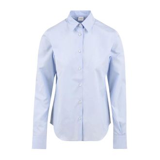 Aspesi Klassisches Baumwoll-Popeline-Hemd - - Blouses & Shirts - Damen - Blau - L
