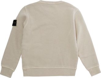 Stone Island Boys Hooded Zip-Up Sweatshirt Beige Tech Fabric Hoods & Sweatshirts
