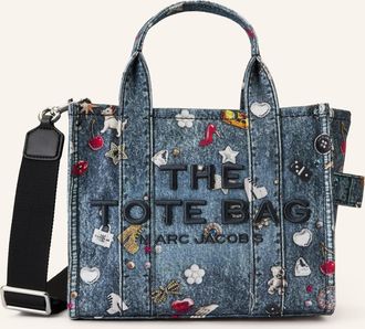 Marc Jacobs Umh&auml;ngetasche The Trompe Loeil Trinket Canvas Small Tote Bag blau