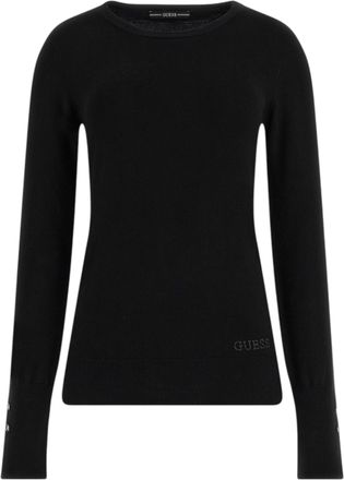 Guess Guess Damen Elinor RN LS SWTR Pullover Sweater, Schwarz, L