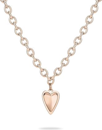 Liebeskind BERLIN Necklace - Halskette aus Edelstahl - IP Ros&eacute;gold - Ankerkette verstellbar bis 50 cm - wasserfest & hautfreundlich