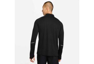 Nike Laufshirt M NK DF UV MILER TOP HZ mit Stehkragen, aus elastischer Kunstfaser, schnell trocknend