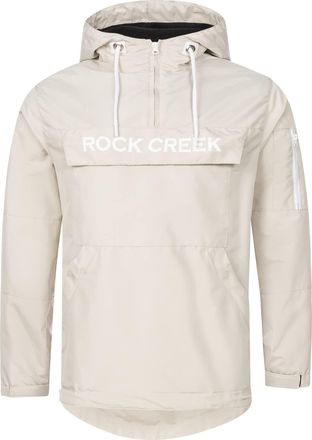Rock Creek Herren Windbreaker Jacke &Uuml;bergangsjacke Anorak Schlupfjacke Kapuze Regenjacke Winterjacke Herrenjacke Jacket H-167 Hellgrau 2XL