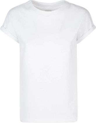 Eleventy Femme, Tops, Blanc, Taille: 44 FR T-Shirt Classique en Coton &agrave; Col Rond