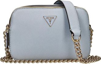 Guess Femme, Sacs, Bleu, Taille: ONE Size Noelle Saffiano Mini Crossbody