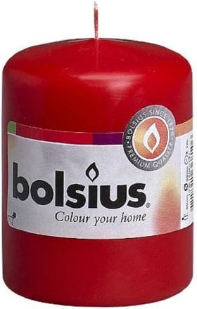 Bolsius Bolsius Glatte Stumpenkerzen - Rot - 10 St&uuml;ck - 8 cm - Dekorative Haushaltkerzen - L&auml;nge Brenndauer 17 Stunden - Unparf&uuml;mierte