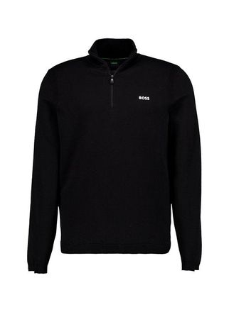 HUGO BOSS Herren Troyer schwarz unifarben