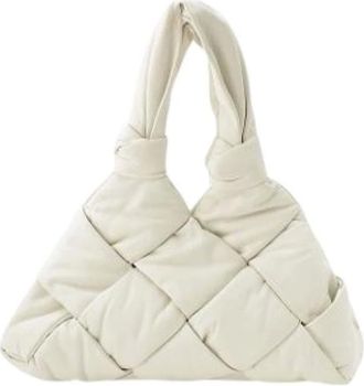 Bottega Veneta Pre-owned Sac cabas matelass&eacute; &agrave; fermoir - Femme - Pre-owned - Blanc - Taille: ONE Size
