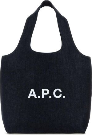 A.P.C. A.p.c., Homme, Sacs, Bleu, Taille: ONE Size Denim Ninon Shopping Bag