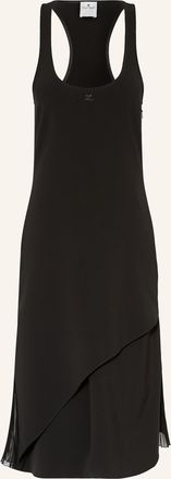 Courrèges Kleid Infinity Mit Plissees schwarz