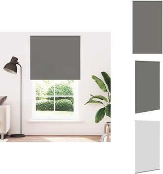 vidaXL Verdunkelungsrollo Grau 120x230cm Stoffbreite 116,6cm Polyester - Verdunkelungsrollo - Verdunkelungsrollos - Rollo - Verdunklungsrollo