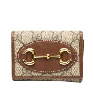 Gucci Portefeuille Trifold Pre-owned - Femme - Pre-owned - Beige - Taille: ONE Size