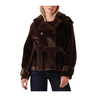 Ibana Chicer Kunstpelz Mantel - - Jackets - Damen - Braun - L