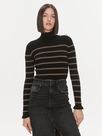 Liu Jo Rollkragenpullover MF3002 MS99E Schwarz Slim Fit