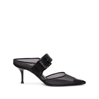 Alexander McQueen Schwarze Mules mit Absatz - - Shoes - Damen - Schwarzk - 36 EU