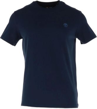 Timberland Homme, Tops, Bleu, Taille: XL Short Sleeve Round Neck Cotton T-Shirt
