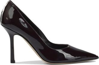 Ninalilou Hohe Schuhe - Bordeaux High-Heeled Pumps With Patent Leather Fin - Gr. 37,5 (EU) - in Schwarz - f&uuml;r Damen