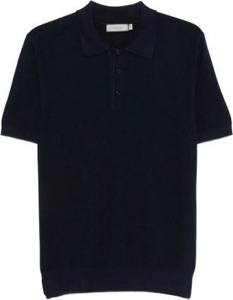 Canali Homme, Tops, Bleu, Taille: 3XL Polo &agrave; Manches Courtes en Maille Textur&eacute;e