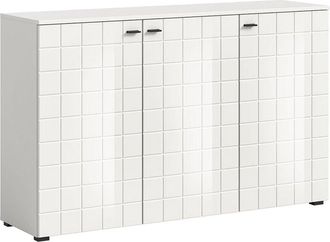 ebuy24 Monte Sideboard 3 T&uuml;ren wei&szlig; Hochglanz