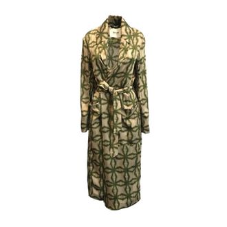 Bazar Deluxe Ethnische Viskose Stretch Jacke Kamel Gr&uuml;n - - Coats - Damen - Gr&uuml;n - XS
