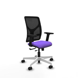 Piqueras y Crespo PC-Schreibtischstuhl mit 2D-Armlehnen, h&ouml;henverstellbare Lendenwirbelst&uuml;tze, ausgestattet mit Syncro/Traslack und Schneideschaum, mit Rollen von 65 mm