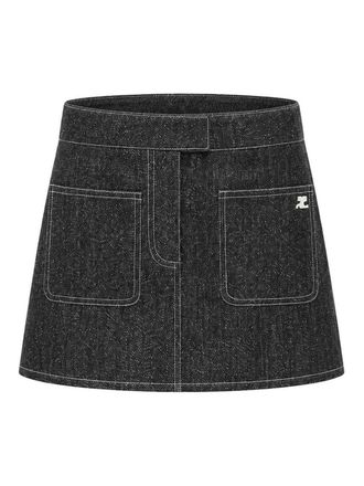 Courr&egrave;ges Minirock - Schwarz