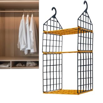 Generic Kleiderschrank Kleiderorganizer - Hängende Aufbewahrungsorganizer Regale | Aufbewahrungslösung für Schränke Schränke Bücherregale Schminktisch