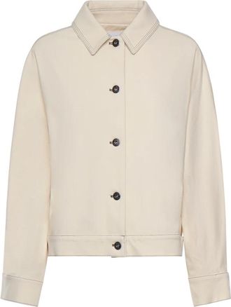 Max Mara Femme, Vestes, Beige, Taille: 38 FR Mxpnettare Jersey Jacket