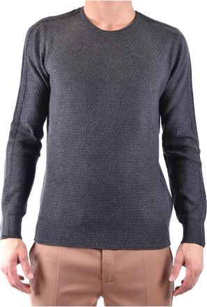 Paolo Pecora Klassischer Wollstrick mit langen &Auml;rmeln - - Knitwear - Herren - Grau - S