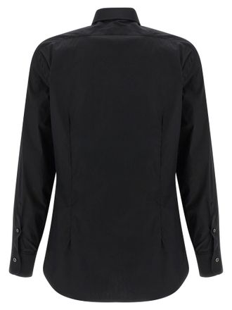 Barba Stretch Cotton Shirt - Black