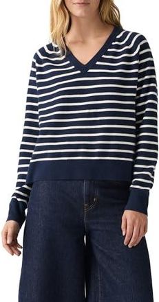 Levi's Tara Super Soft Vneck Pullover Pull-Over, Parisienne Stripe PE, M Femme