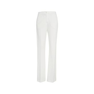 Pinko Pinko, Femme, Pantalons, Blanc, Taille: 42 FR Pantalon Scuba Blanc Jambe Droite