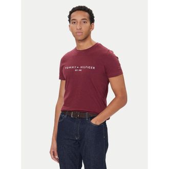 Tommy Hilfiger T-Shirt Logo MW0MW11797 Rot Slim Fit