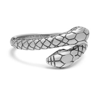Nialaya Homme, Accessoires, Gris, Taille: 56 MM Mens Stainless Steel Vintage Snake Ring