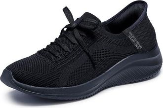 Skechers Femme Ultra Flex 3.0 Brilliant Path Sneakers,Sports Shoes, Black Knit/Trim, 38 EU