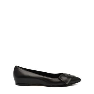 L'Arianna Schwarze Slingback Ballerina Schuhe aus Leder - - Shoes - Damen - Schwarzk - 39 EU