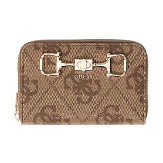 Guess Femme, Accessoires, Brun, Taille: ONE Size Karnilla Logo SLG Large Zip Around