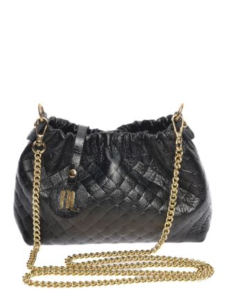 Anna Luchini Schwarz Rindsledertasche