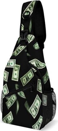 Generic Sacoche Homme Bandouliere Billets de dollars am&eacute;ricains Antivol Sac &agrave; Bandouli&egrave;re Mode Sling Sac &agrave; Dos pour Femme Voyage &eacute;cole