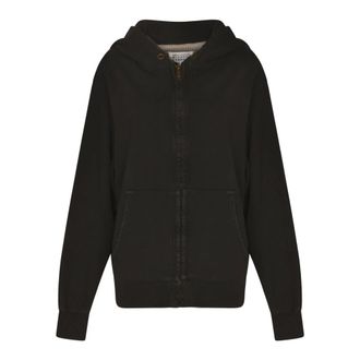 Maison Margiela Femme, Sweatshirts et sweats &agrave; capuche, Noir, Taille: 42 FR SweaT-shirt zipp&eacute; &agrave; capuche