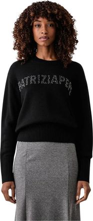 Patrizia Pepe Pull loungewear &agrave; col rond - Femme - Pulls - Noir - Taille: 40 FR