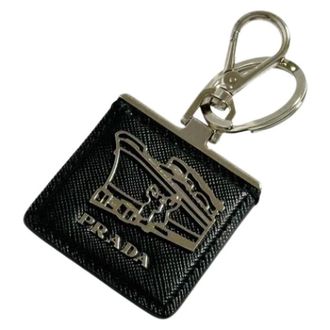 Prada unisex, Pre-owned, Noir, Taille: ONE Size Porte-cl&eacute;s Vintage en Cuir Pre-owned